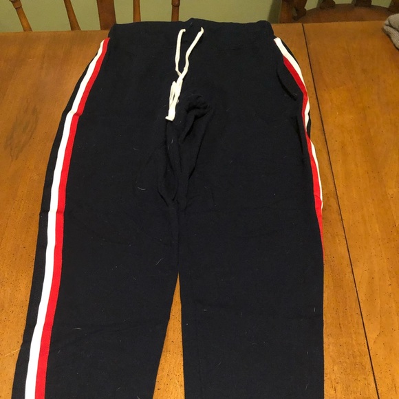 Pants & Jumpsuits | Navy Loungepants With Drawstring Waist Red And ...